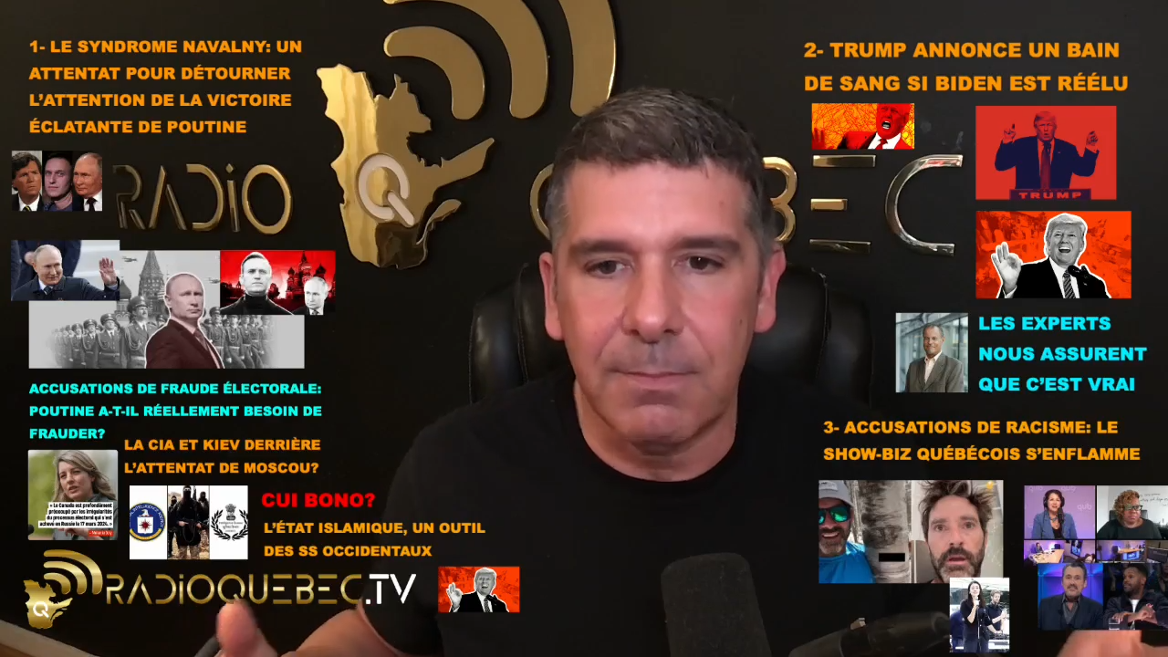 Web Journal de Radio Québec du 24 mars 2024 : Moscou, le bain de sang ...